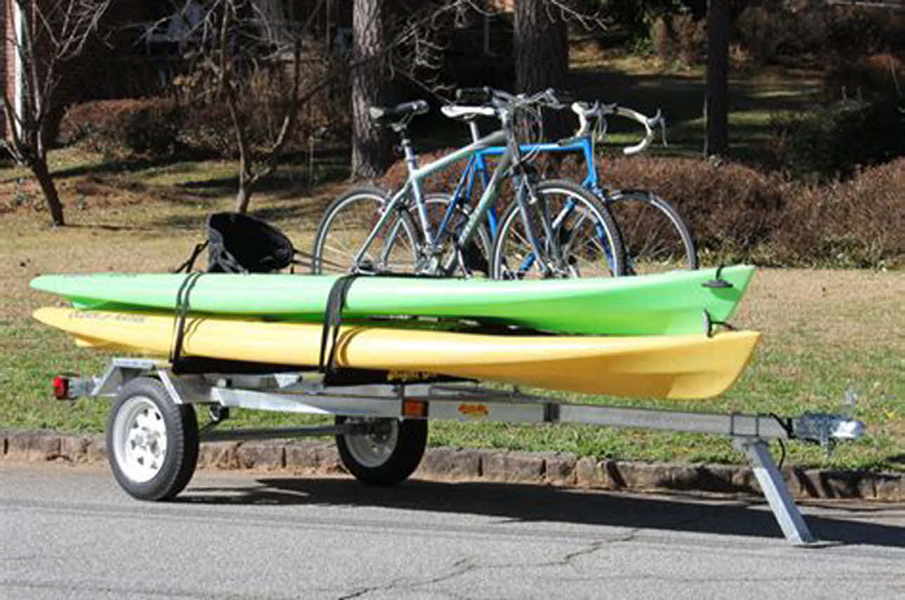 Lightweight Small Boat Trailer Fishing Kayak Trailer | Easy Trailer